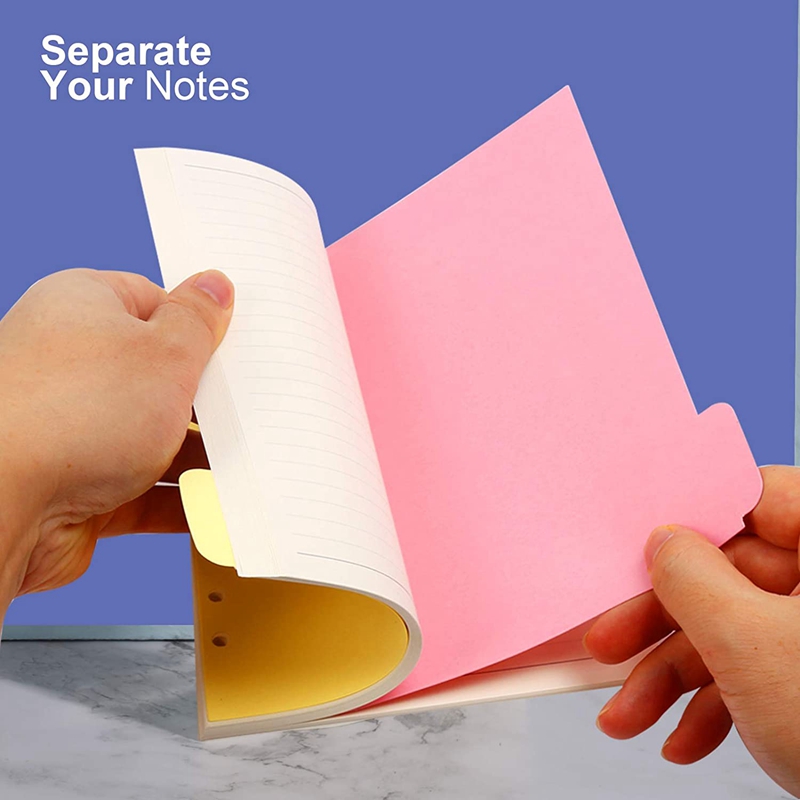 [COD][จัดส่งฟรี]10 Sets A6 Subject Dividers Paper Sheet, Punched File ...