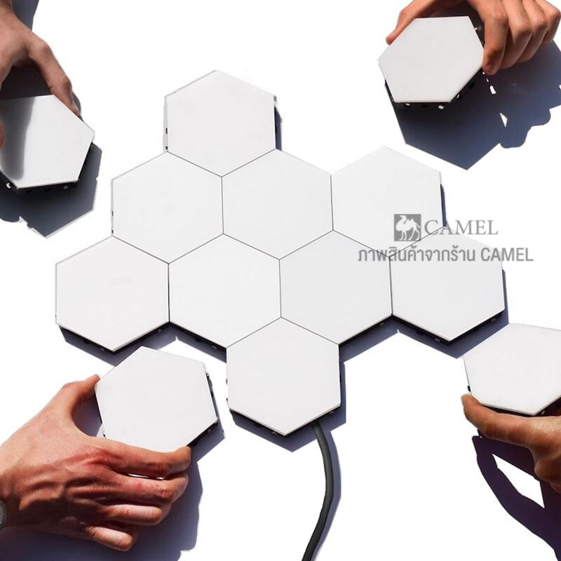 โคมไฟสัมผัส ไฟสัมพัสLED ไฟติดผนังทรงรังผึ้ง 6 เหลี่ยมโคมไฟสไตร์ DIY ...