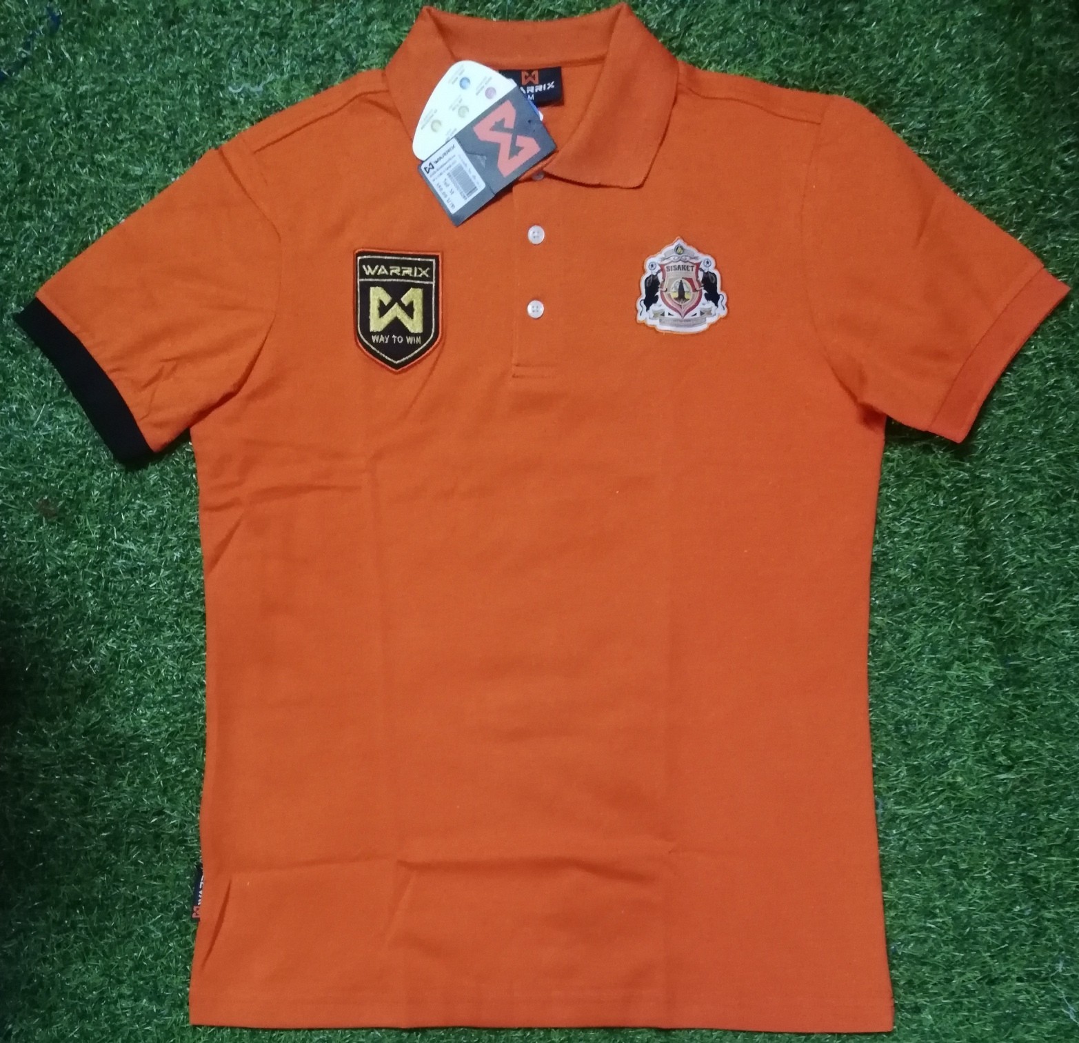 Warrix ของแท้ POLO สโมสร เสื้อศรีสะเกษ ไทยลีค สีส้ม เสื้อโปโล ป้ายห้อย ...
