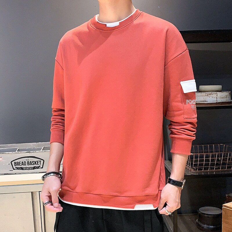 ฤดูใบไม้ผลิและฤดูใบไม้ร่วงเสื้อ Bottoming เสื้อ Mens Tide Brand Mens