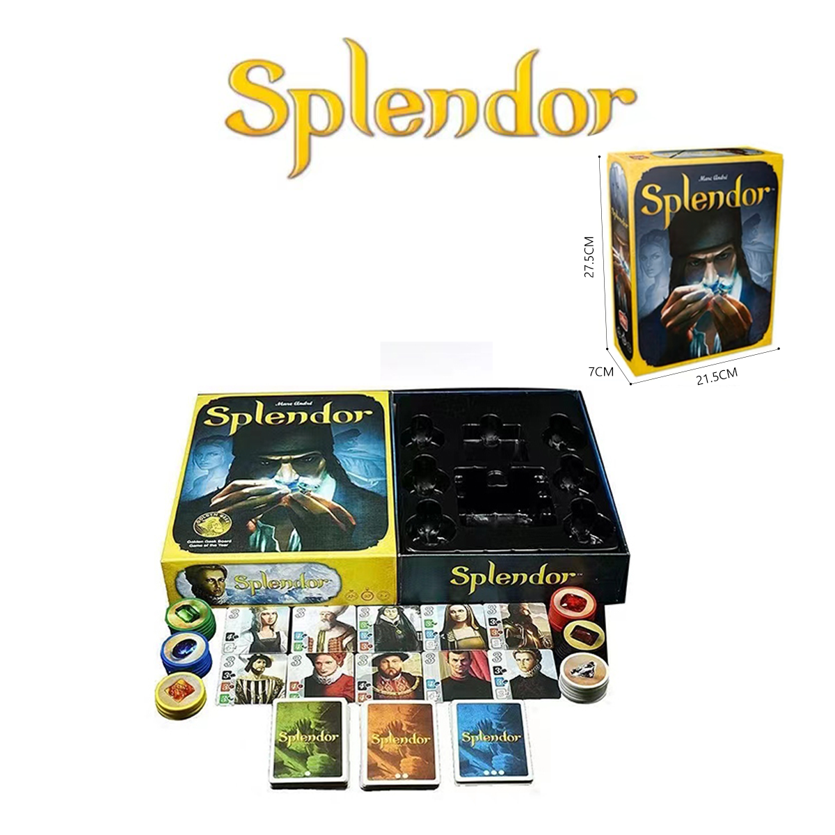 Splendor Board game-อัญมณีหญิง เหรียญพลาสติก (ภาษาอังกฤษ) - บอร์ดเกม ...