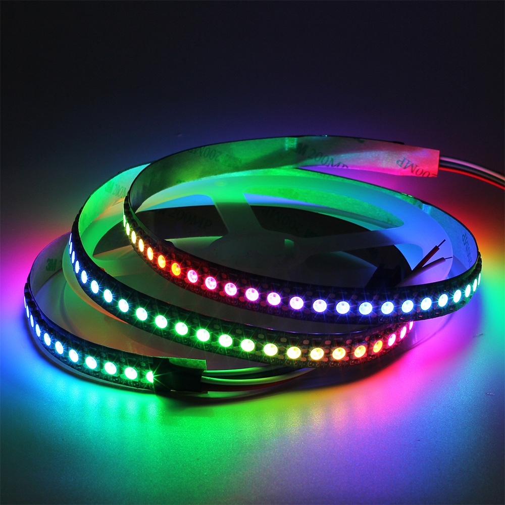 WS2812B LED Strip 5050 RGB 5V 30/60/144LED Pixels ws2812 IC Addressable ...
