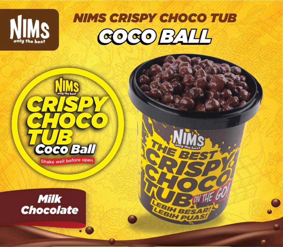 Nims crispy choco tube นำเข้ามาเลเซีย โกโก้ครันช์เคลือบชอคโกแลต 5 ...
