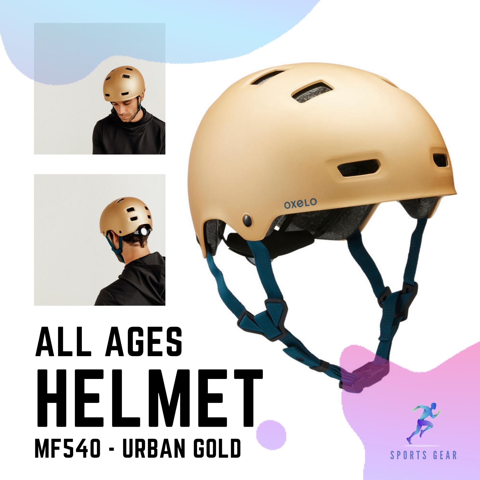 OXELO หมวกกันน็อค รุ่น MF540 ( Inline Skating Skateboarding Scootering ...