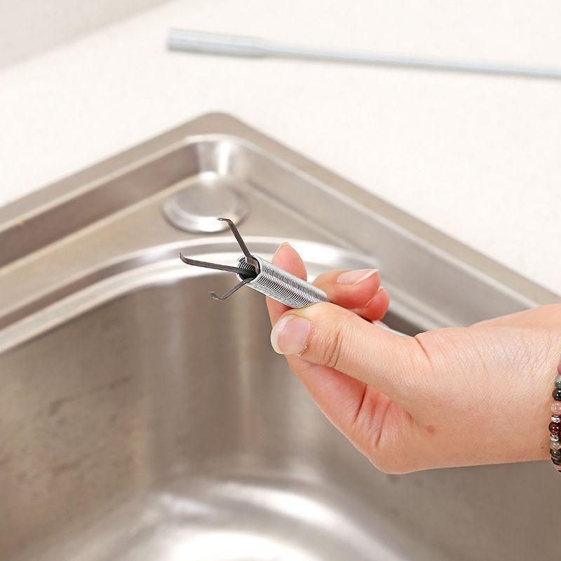 85cm Long Sewer Cleaning Wire Spring Household Bendable Sink Tub Toilet ...