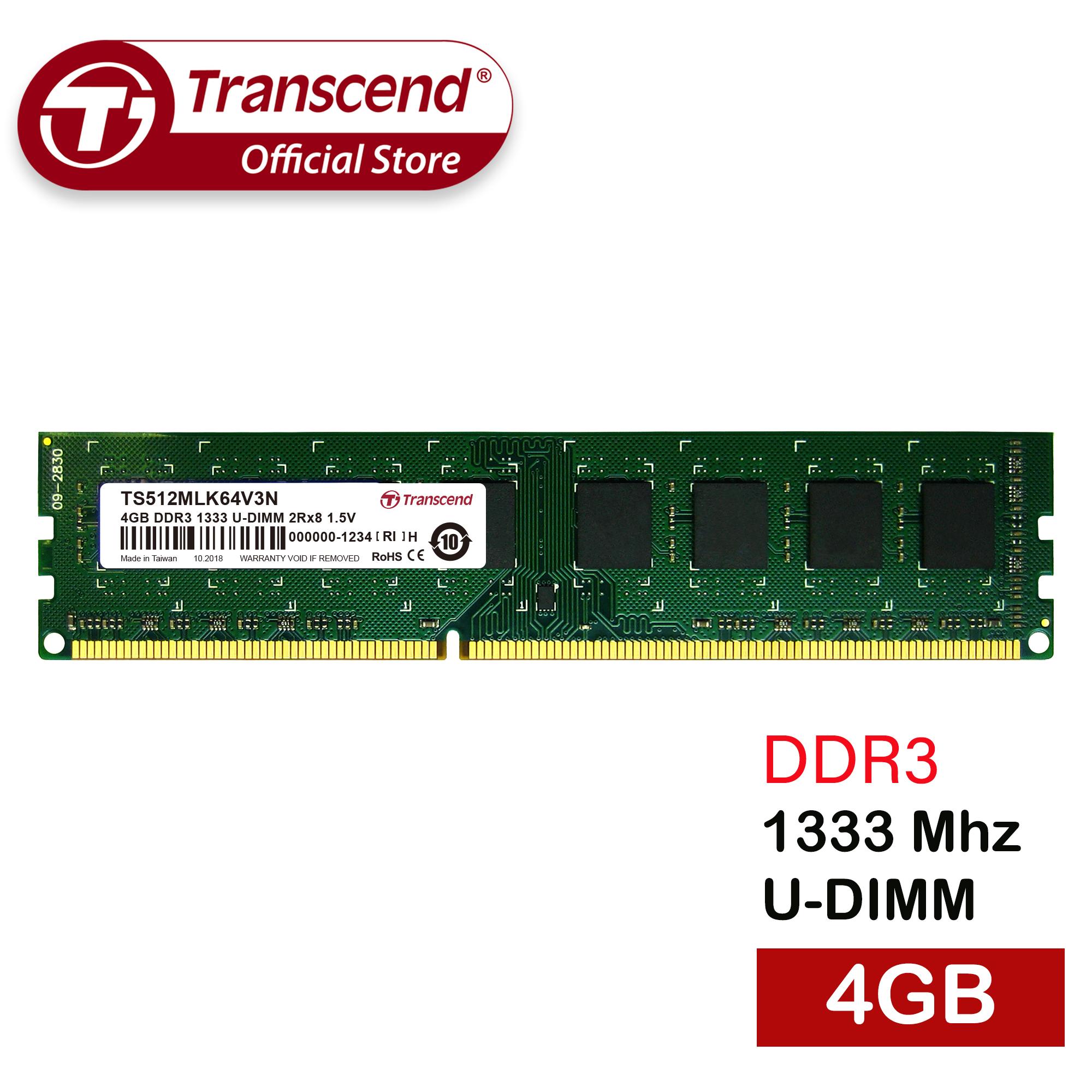 RAM - Memory for Desktop PC DDR3-1333 4GB 16Chips : TS512MLK64V3N ...