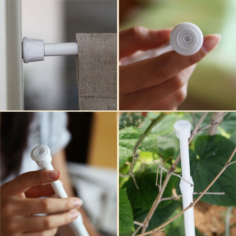 Adjustable Curtain Rod Metal Spring Loaded Bathroom Bar Shower ...