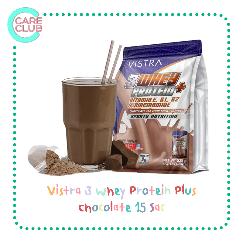 Vistra 3 Whey Protein Plus Vanilla /Chocolate 15 Sac วิสทร้า 3 เวย์ โปรตีน พลัส วนิลา /ช็อกโกแลต ...