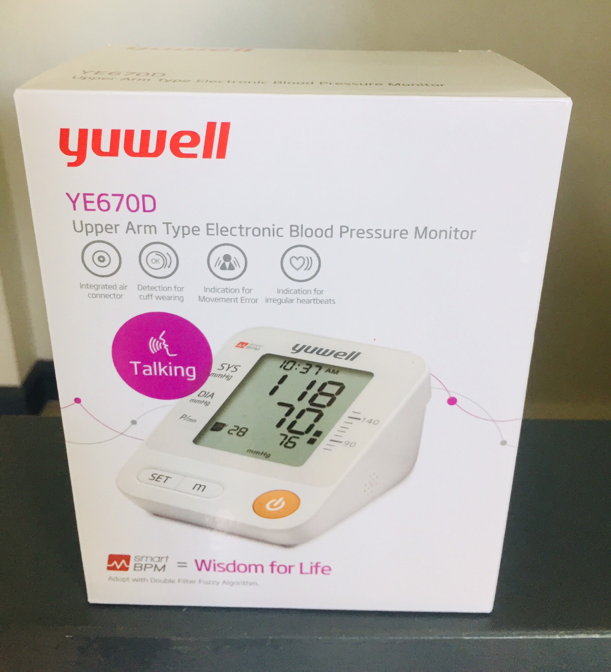Yuwell YE670D Upper Arm Type Electronic Blood Pressure เครื่องวัดความ ...