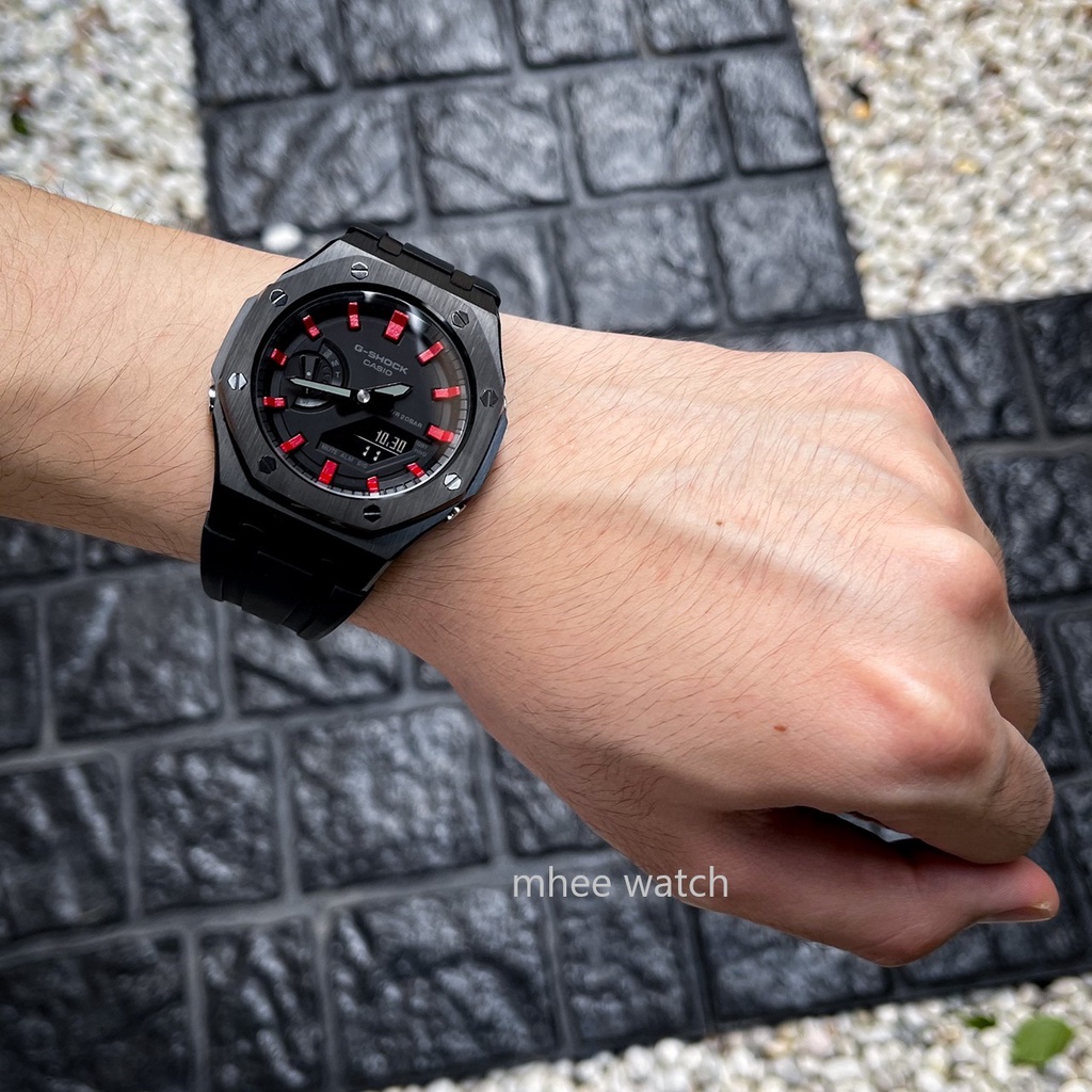 G-Shock Custom AP Style Red Dial Black Rubber Gen3 ของแท้ รับประกัน 1 ...