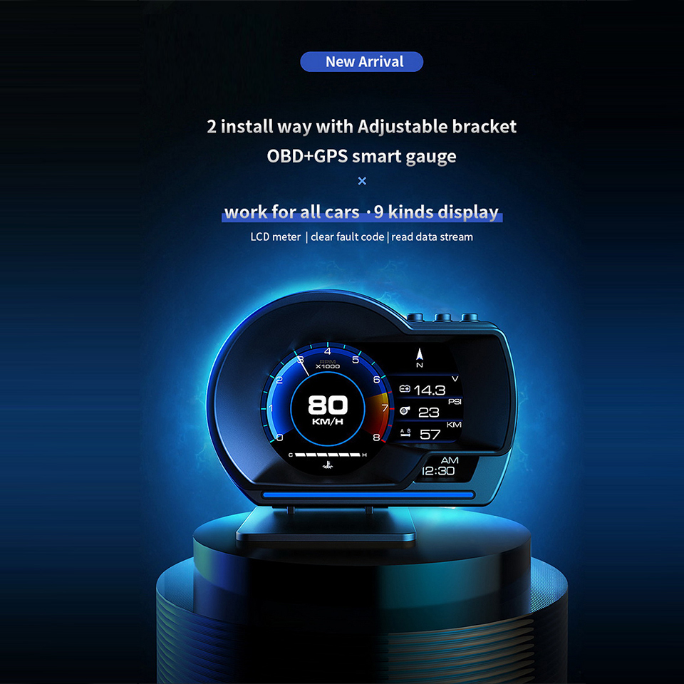 OBD Display Meter Head Up Display Auto Display OBD2+GPS Smart Car HUD ...