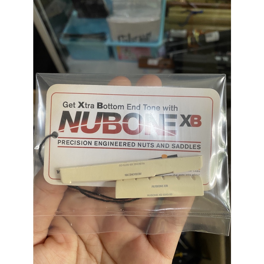 (ของแท้/รุ่นTUSQ&NuBone XB) หย่องกีต้ารโปร่ง Nut & Saddle Graphtech TUSQ NuBone XB Set Guitar ...