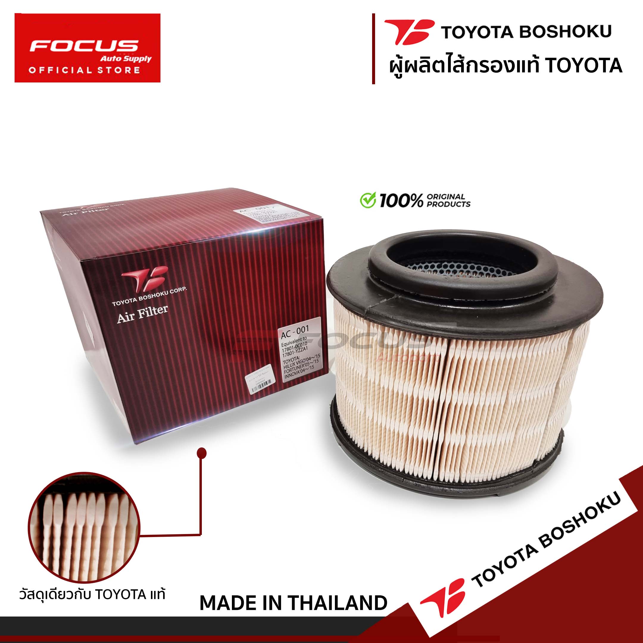 กรองอากาศ Hino Victor FM2P, FM1A (เครื่อง P11C, AO9C) 17801-EW030P ...