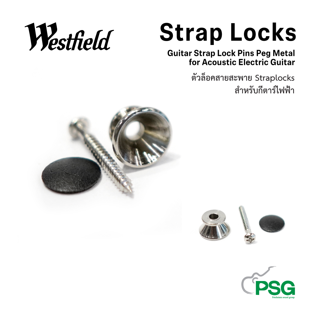 WESTFIELD : Guitar Strap Lock Pins Peg Metal for Acoustic Electric ...