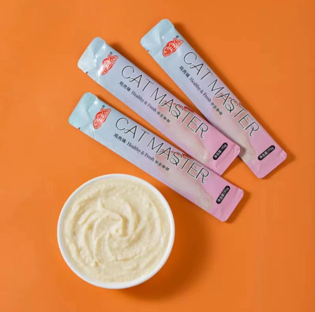 ขนมแมวเลีย Cat Master ใหญ่ขึ้น 15 กรัม ปลาแซลมอล ปลาทูน่า กุ้ง ไก่ ...