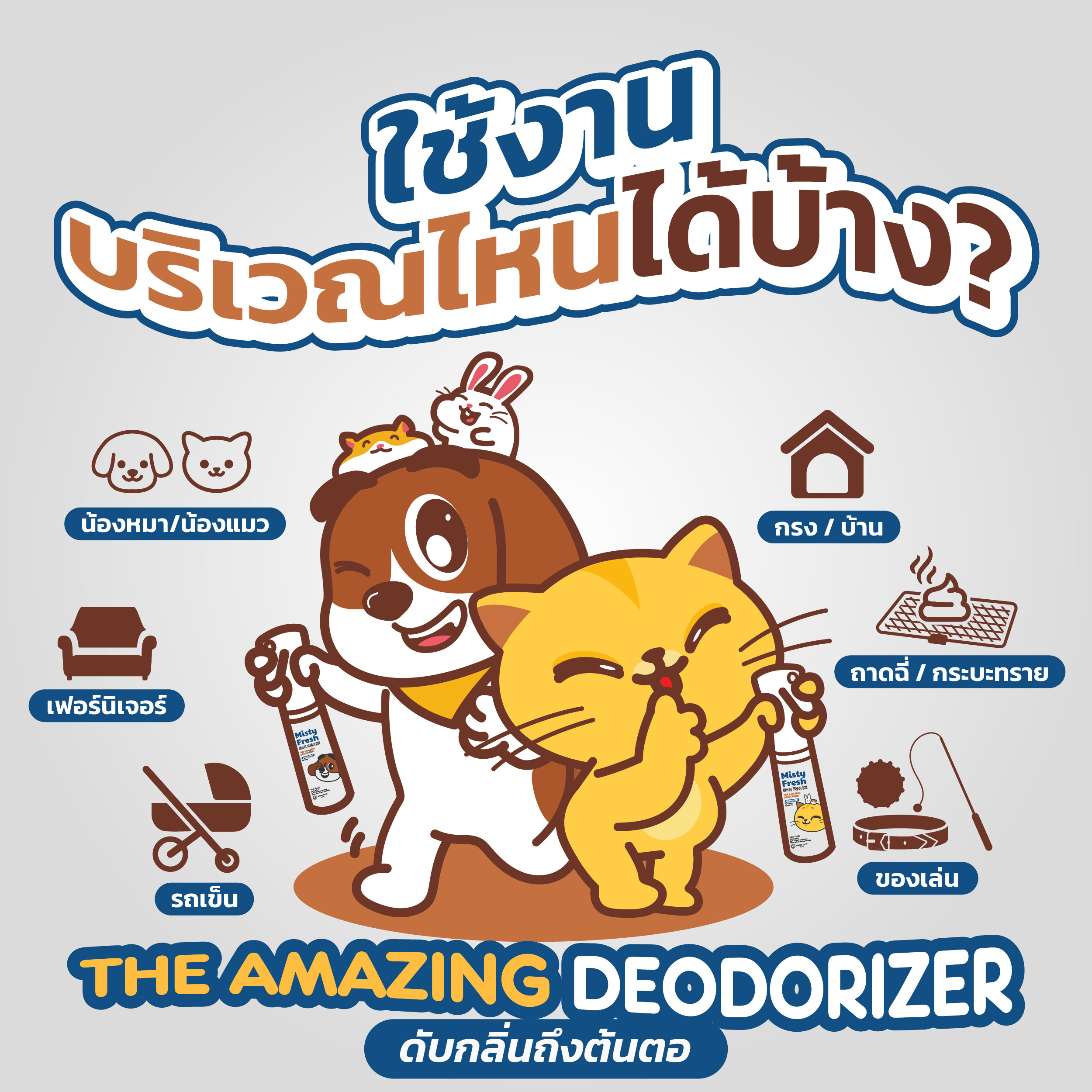 Combo Hana Pet ชุดน้องหมาสะอาด (แชมพูแห้งพกพา กลิ่นแป้งเด็ก สเปรย์ฆ่าเชื้อ และ สเปรย์กำจัดกลิ่น ...