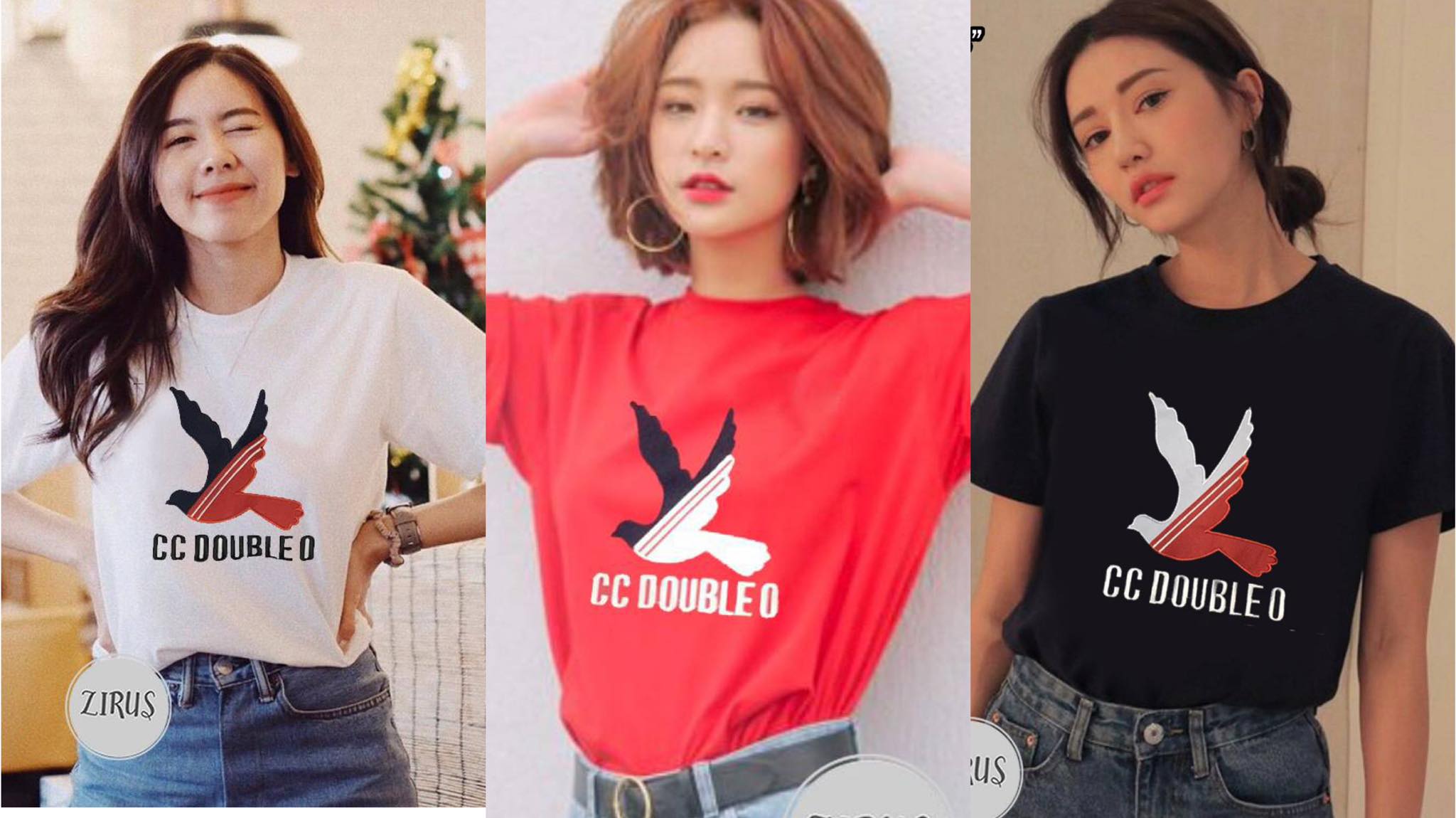 CC-OO เสื้อยืดงานปัก-งานป้าย นกใหญ่ Cotton 100% (SMLXL) ใส่ได้ชาย/หญิง - Dome_pattanapong - ThaiPick