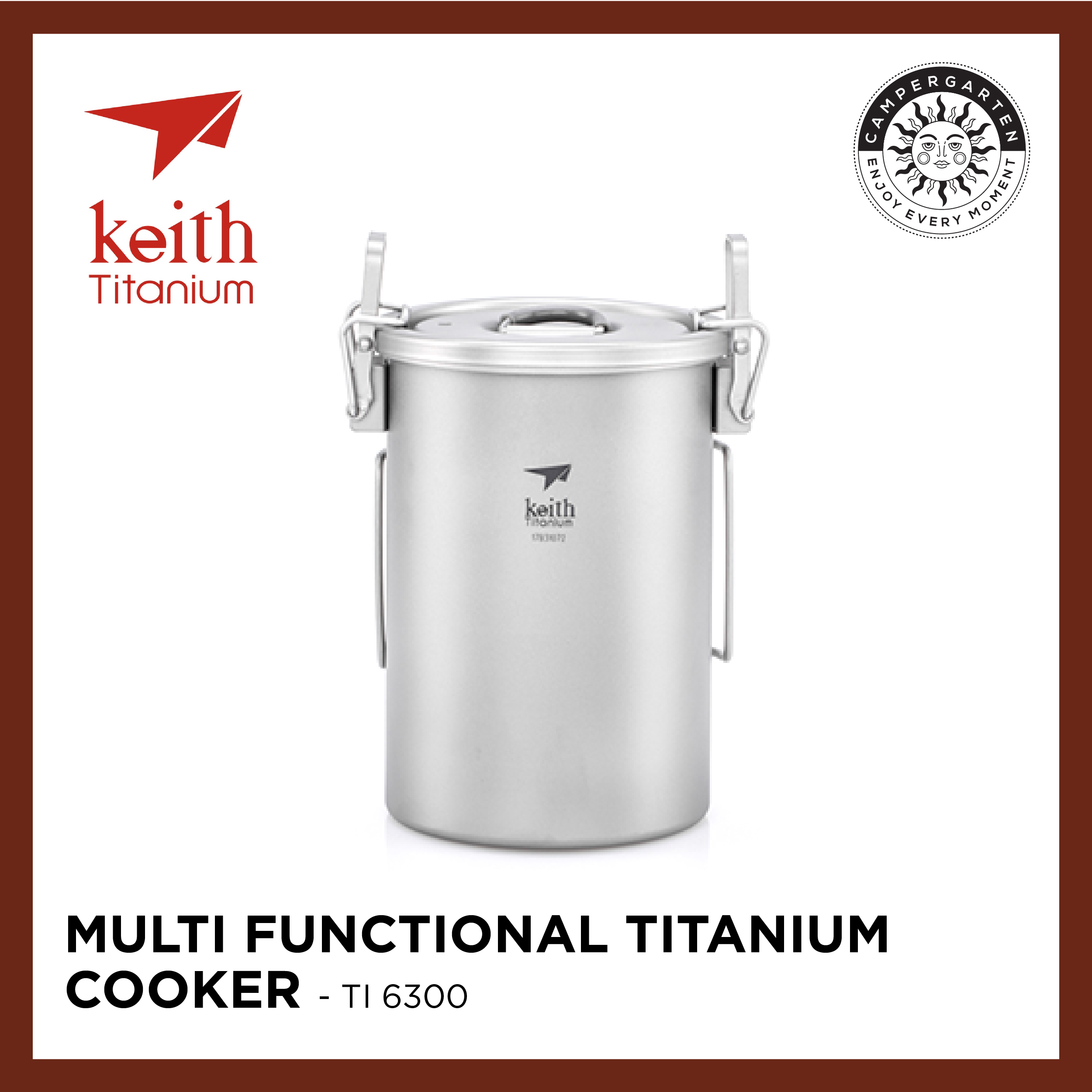 หม้ออเนกประสงค์ Keith Titanium รุ่นTi6300 Multifunctional Titanium Cooker น้ำหนักเบา พกพาสะดวก ...