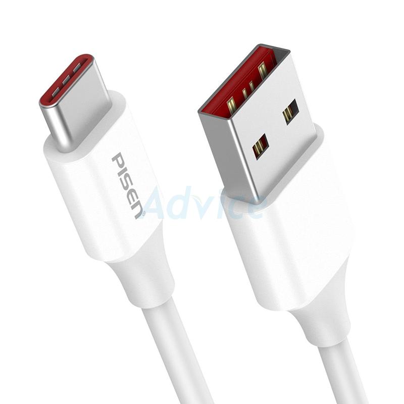 Cable USB To Type-C (3M,MU10-3000) 'PISEN' White อุปกรณ์เสริมสำหรับมือถือ - HOME and iDEA - ThaiPick