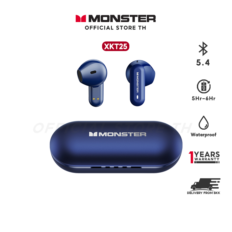Monster XKT25 BT 5.4 หูฟังบลูทูธ หูฟังไร้สาย หูฟังเล่นเกมส์ ไม่ดีเลย์ ...