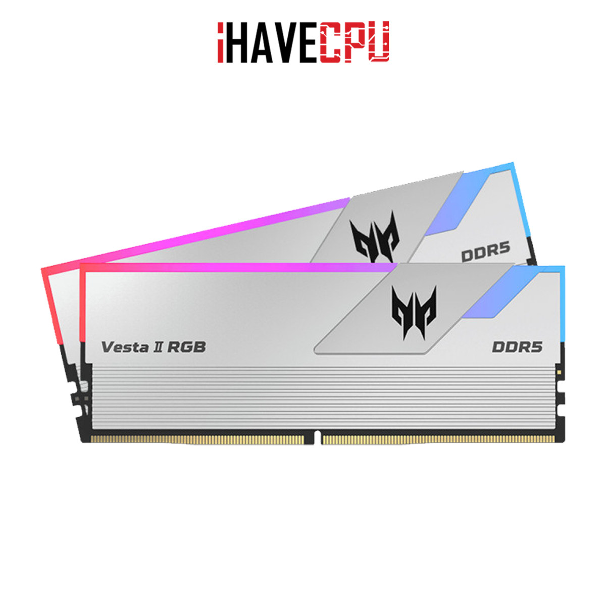 iHAVECPU RAM (แรม) PREDATOR VESTA II RGB 32GB (16x2) DDR5 6000Mhz SILVER (BL.9BWWR.379 ...