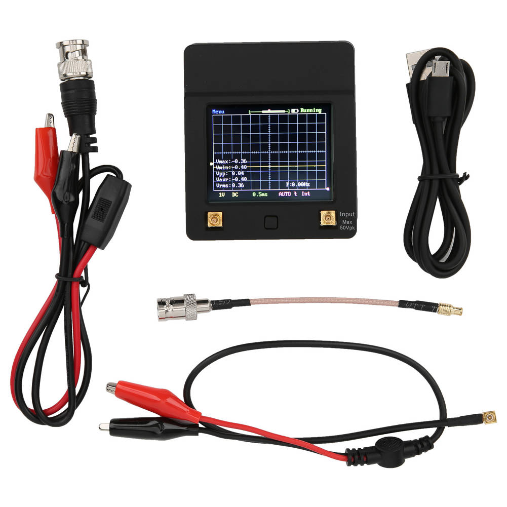 Mini Oscilloscope 2MHz Bandwidth 5M Full-Screen Touching Portable ...