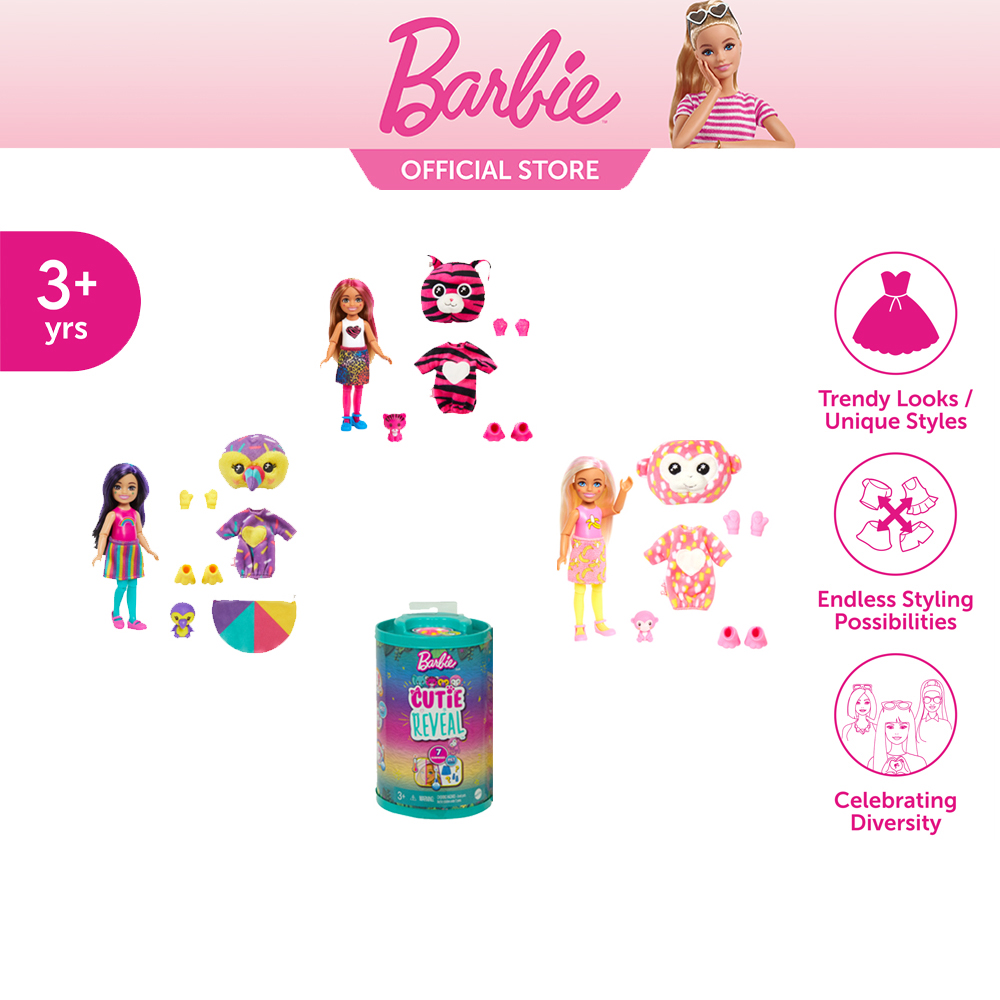 Barbie® Club Chelsea™ Doll with Open-Top Unicorn Car & Sticker Sheet ...