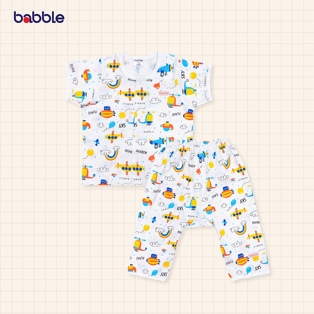 New Arrival BABBLE ชุดนอนเด็ก ชุดเซตเด็ก ผ้าฝ้าย100 อายุ 6 เดือน ถึง 7 ...