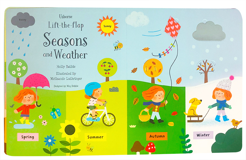 Usborne Lift the flap ชุด Season & Weather, ABC หนังสือเด็ก หน้าต่าง ...