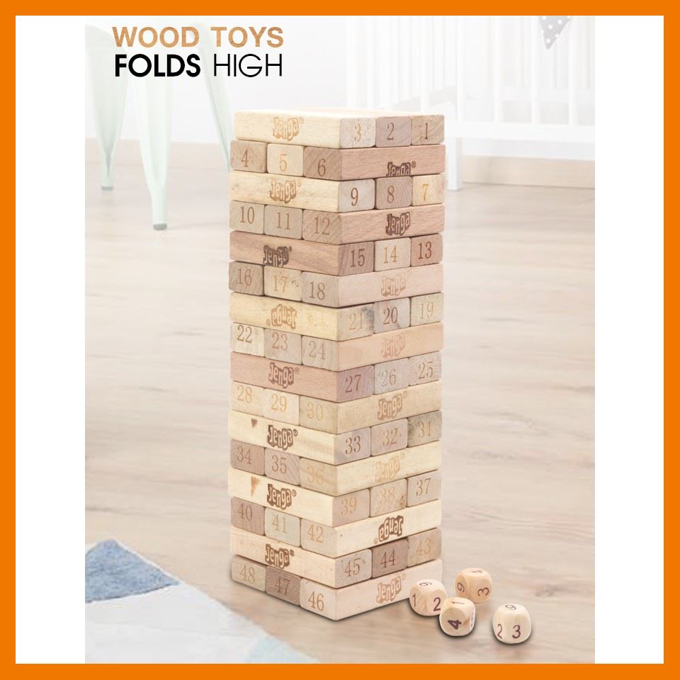 ถูกที่สุด!!! Folds High ของเล่นไม้เกมตึกถล่มเจงก้า Wood Toys : FOLDS ...