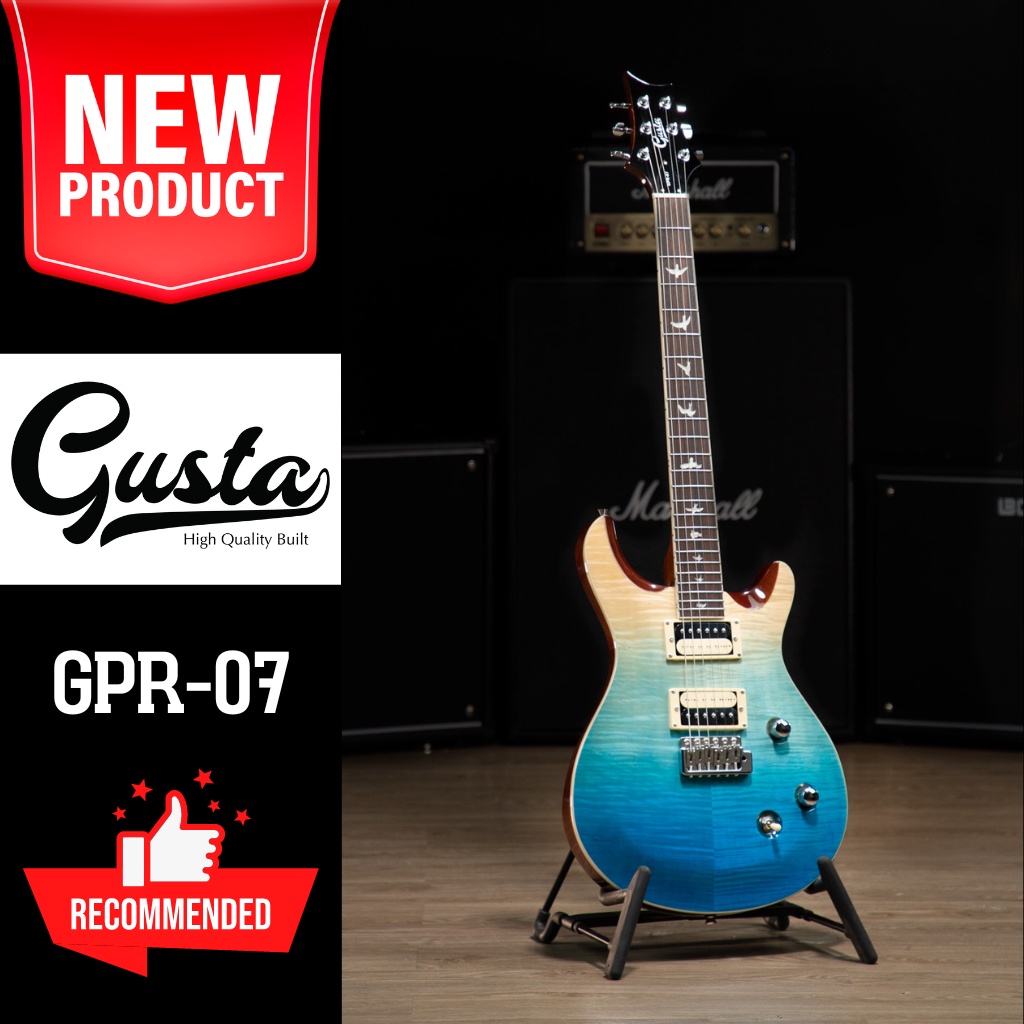 (มีของแถมพิเศษ) Gusta GPR-07 กีตาร์ไฟฟ้า Electric guitar ฟรี อุปกรณ์ ...