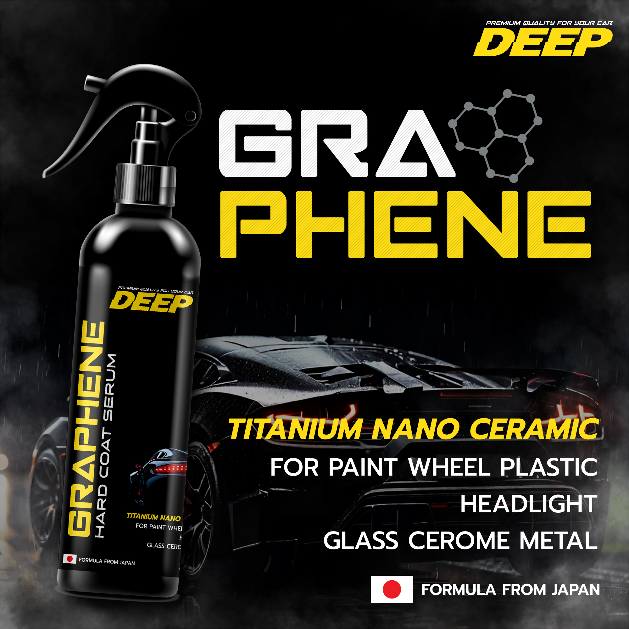 DEEP ล้ำกว่าการเคลือบแล้ว สเปรย์เคลือบเงา สูตรกราฟีน GRAPHENE น้ำยา ...