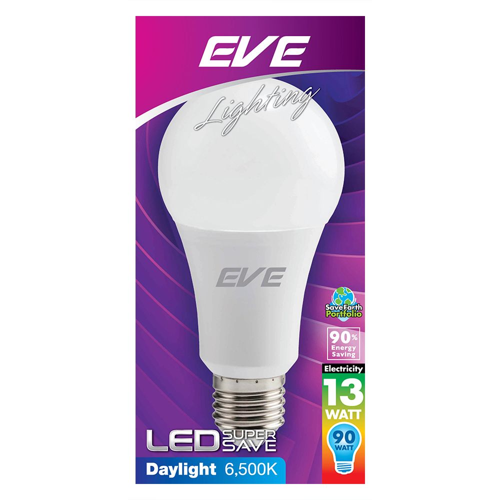หลอด LED EVE A60 SUPER SAVE 13 วัตต์ DAYLIGHT E27 - Baanthai2019 - ThaiPick