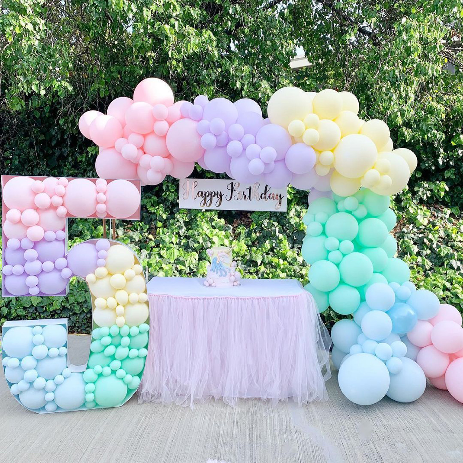 Pre-Cut 3ft Mosaic Number for Balloons,Senfaro Cut-out Marquee number ...
