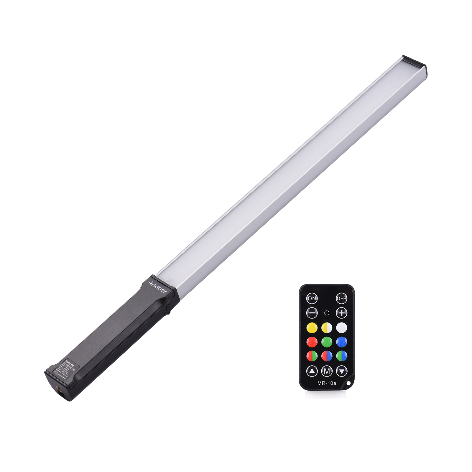 Andoer Portable RGB Handheld LED Video Light Wand 10W 9 Colors CRI95 ...