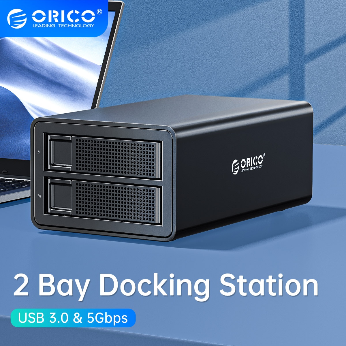 35 Series 3.5นิ้ว2 Bay HDD Docking Station รองรับ UASP พร้อมเคสฮาร์ดไดร ...