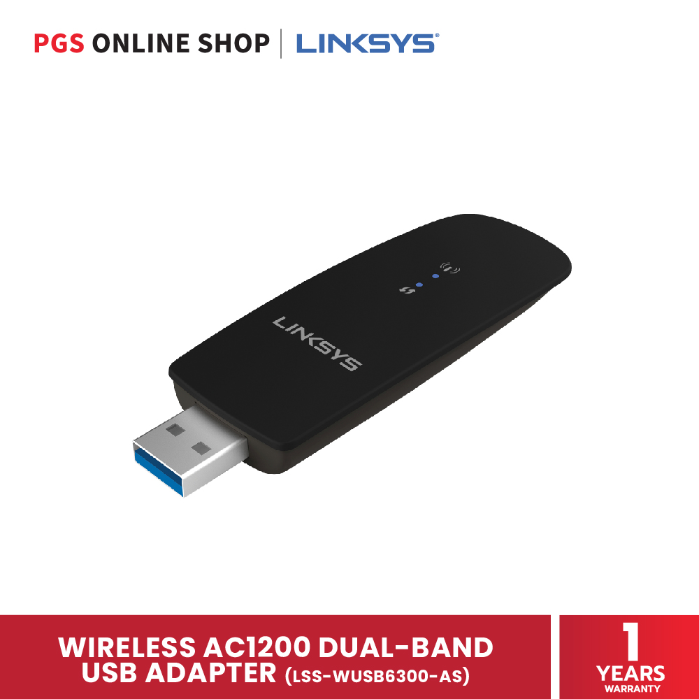 Linksys WUSB6300-AS Wireless USB Adapter AC 1200 Dual Band - PGS - ThaiPick