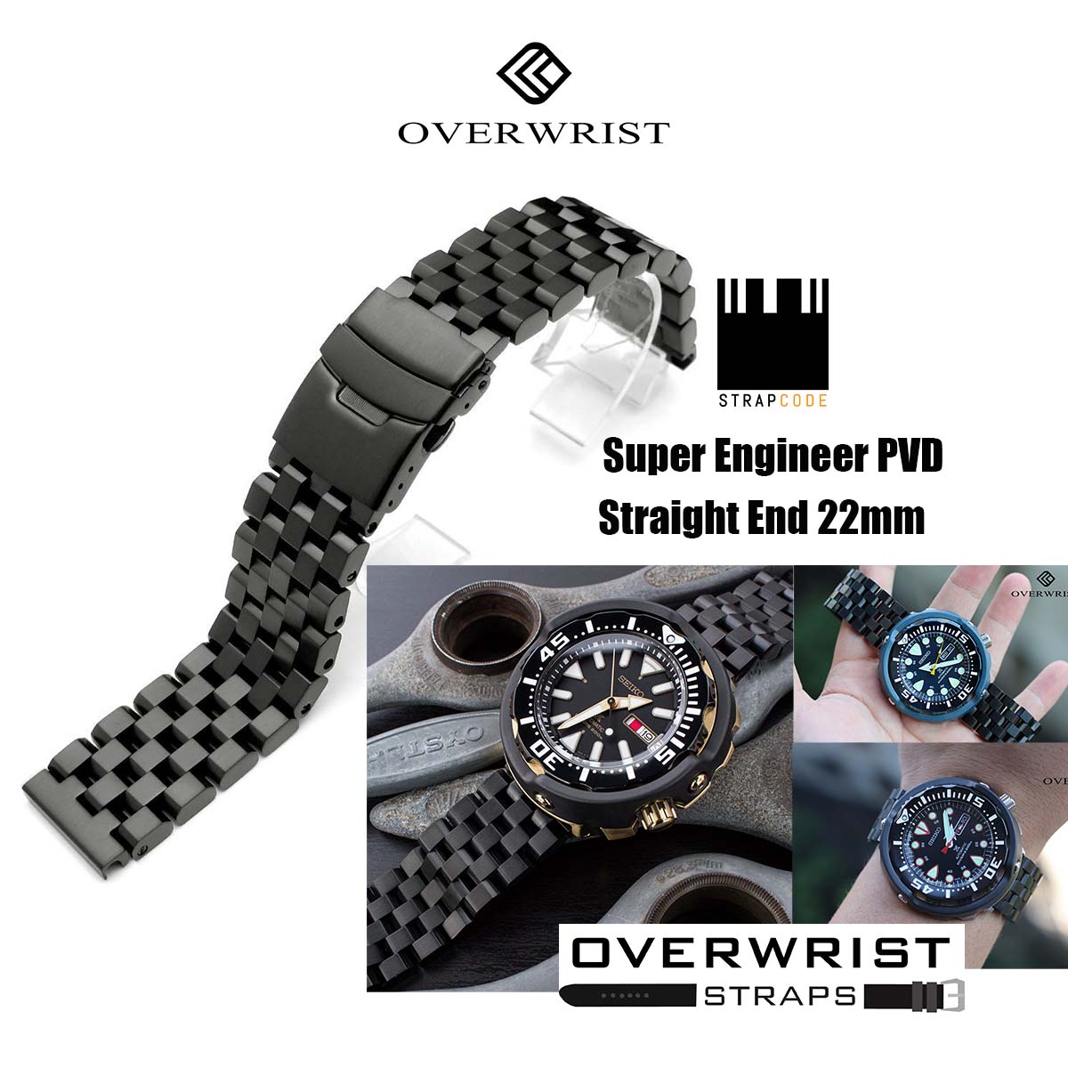 สายนาฬิกา strapcode super engineer II pvd straight end 22mm | Lazada.co.th