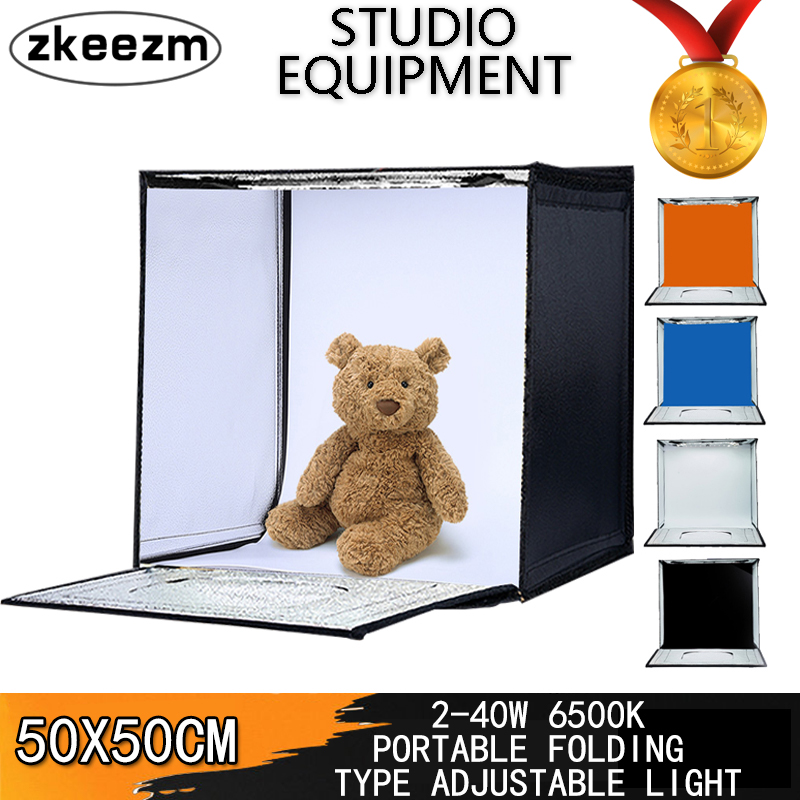 ZKeekm Photography box Light box Portable simple folding studio ring ...
