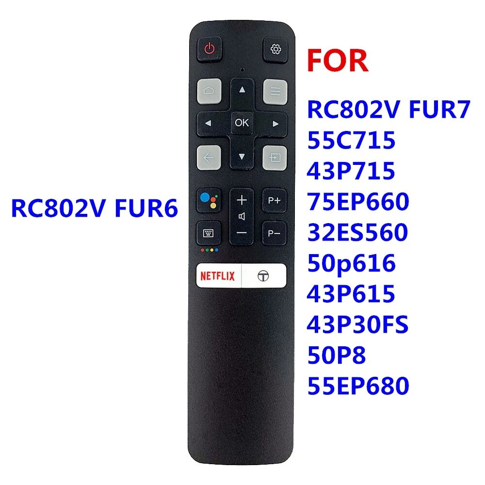 For RC802V FUR6 New Original Google Assistant Voice Remote Control For ...