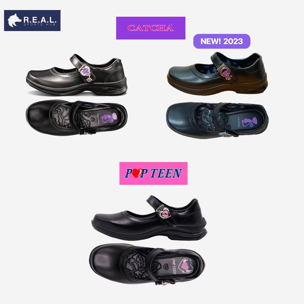 รองเท้านักเรียนหญิง Popteen Catcha รุ่น PT888-999 CX02-04B รุ่นใหม่2023 ...