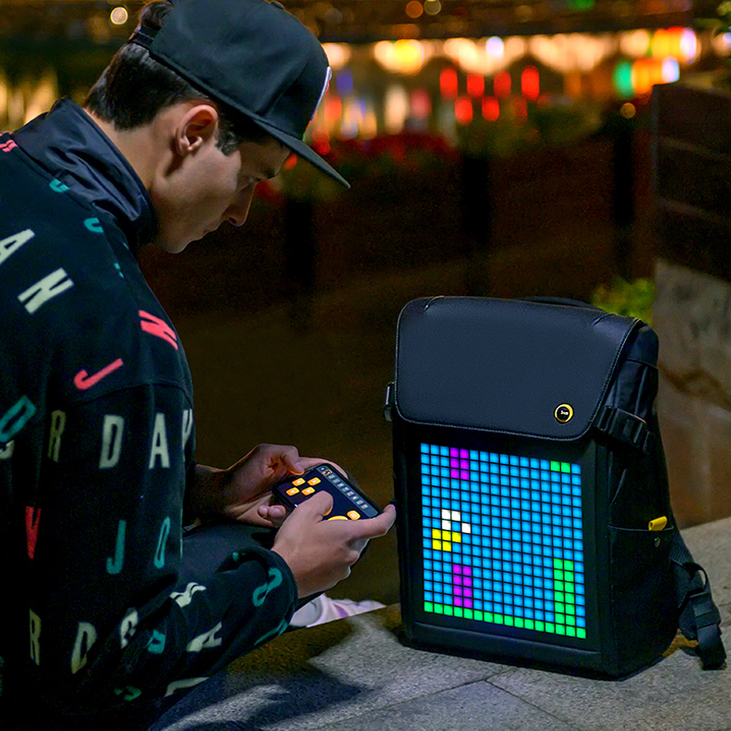 Divoom Pixoo-M Backpack จอ LED ปรับได้หน้าจอ LED ความจุขนาดใหญ่กระเป๋า ...