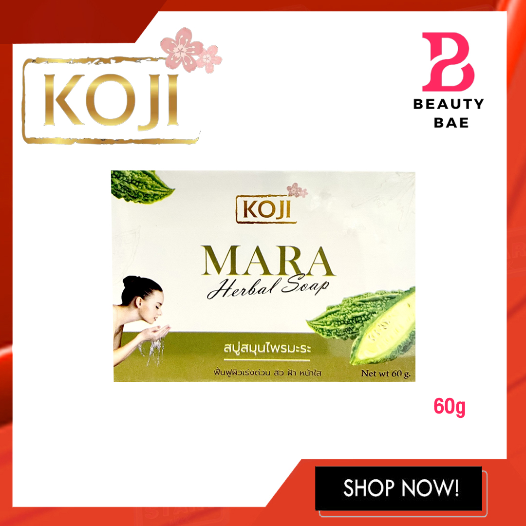 KOJI สบู่สมุนไพรมะระ MARA Herbal Soap สิว ฝ้า หน้าใส 60g | Lazada.co.th