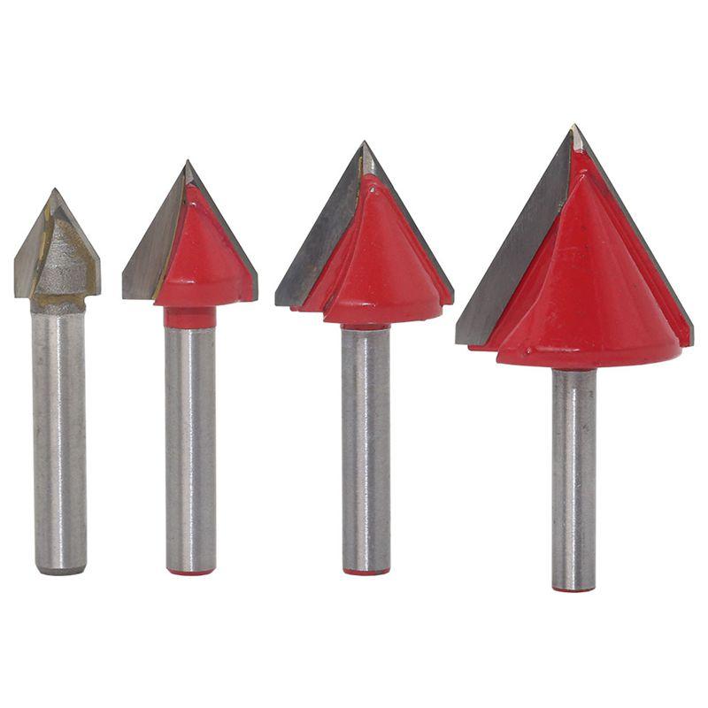 6Mm V Bit,Cnc Solid Carbide End Mill,Tungsten Steel Woodworking Milling ...