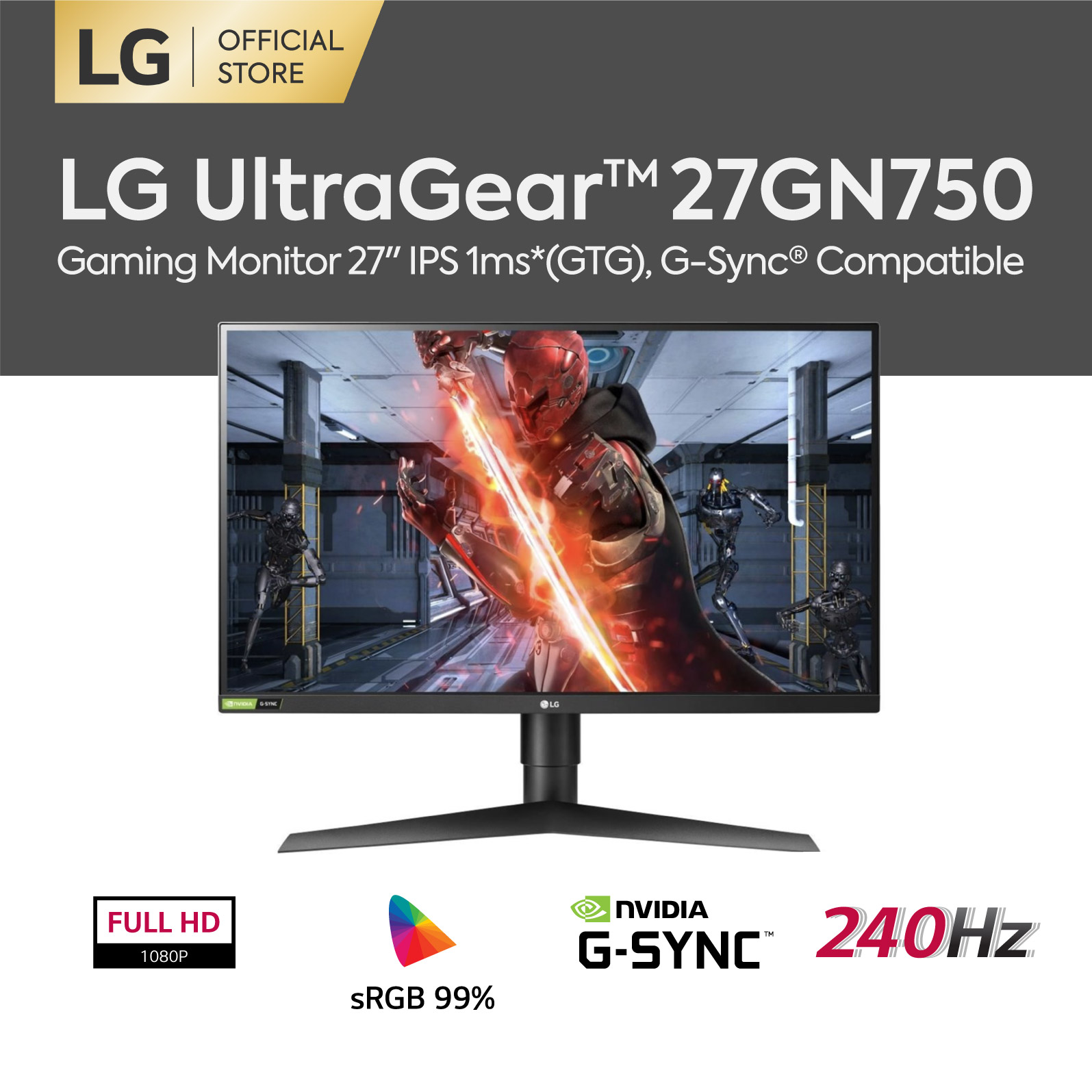 เช็คราคา LG จอมอนิเตอร์ 27 นิ้ว รุ่น 27GN750-B UltraGear Gaming Monitor ...