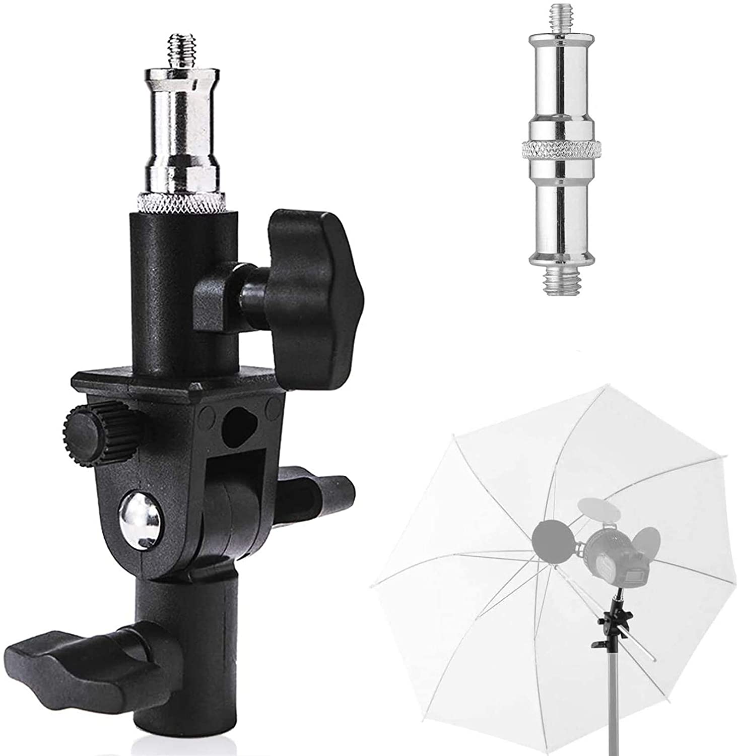 Selens U-Shape Flash Umbrella Bracket Swivel Holder Adapter 180 ...