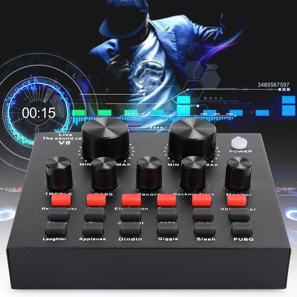 【Hot sale V8 Voice Change Liveการ์ดเสียง112 Electroacoustics 18 Sound ...