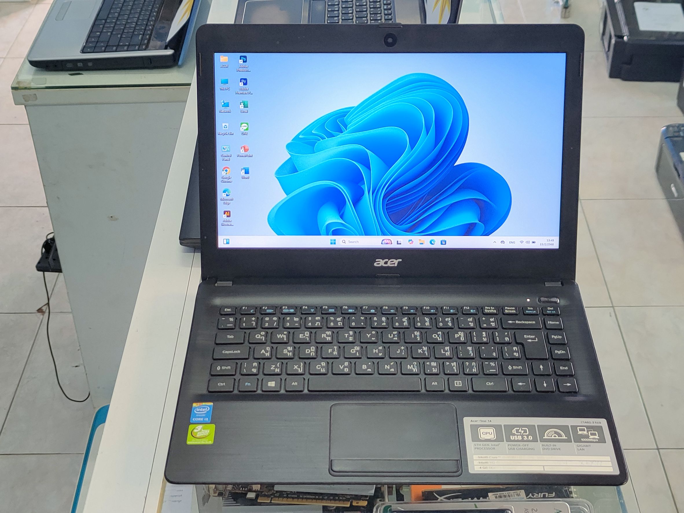 โน๊ตบุ๊คมือสองยี่ห้อAcer One14- Z1402 ซีพียู Core i3 Gen 5 แรม 4 GB จอ ...