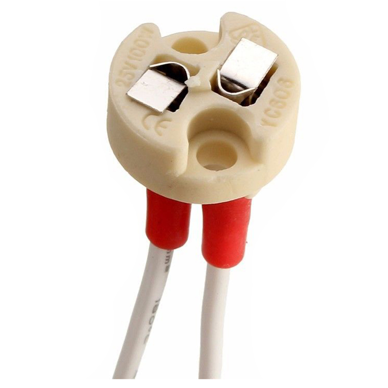 MR16/GU5.3 Socket Halogen LED Bulb Holder Base Ceramic Cable Main Wire ...
