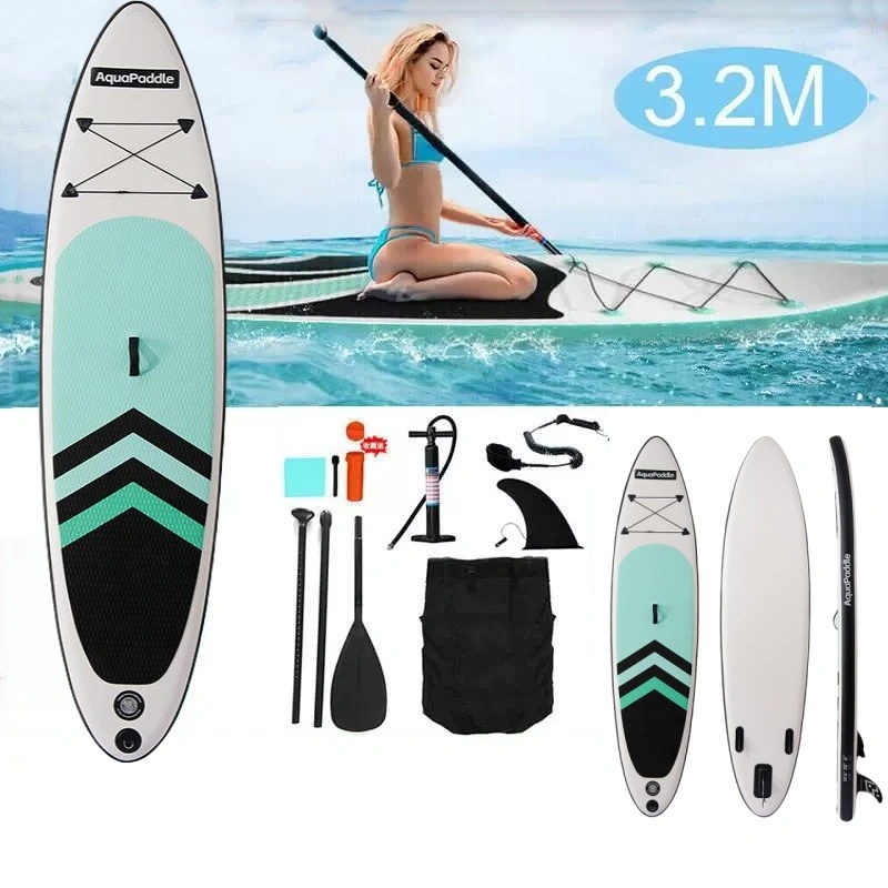 กระดานโต้คลื่น surfboard บอร์ดยืนพายแบบสูบลม Non-Slip sup board paddle ...